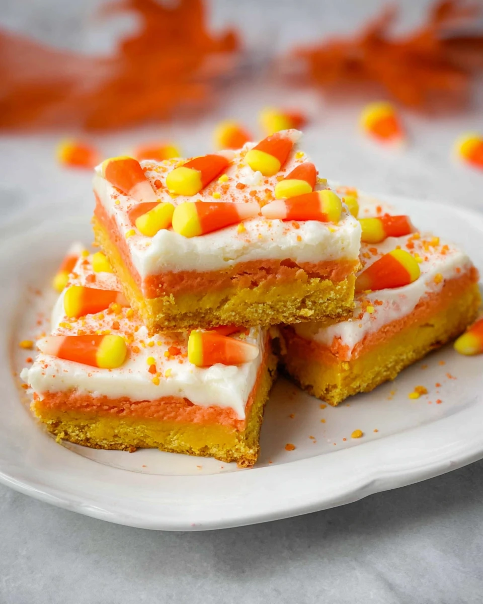 Easy Candy Corn Cookie Bars Recipe