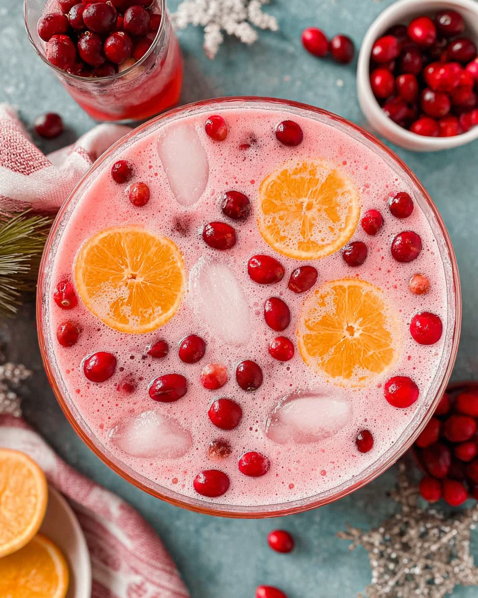 Quick Raspberry Sherbet Holiday Punch Recipe