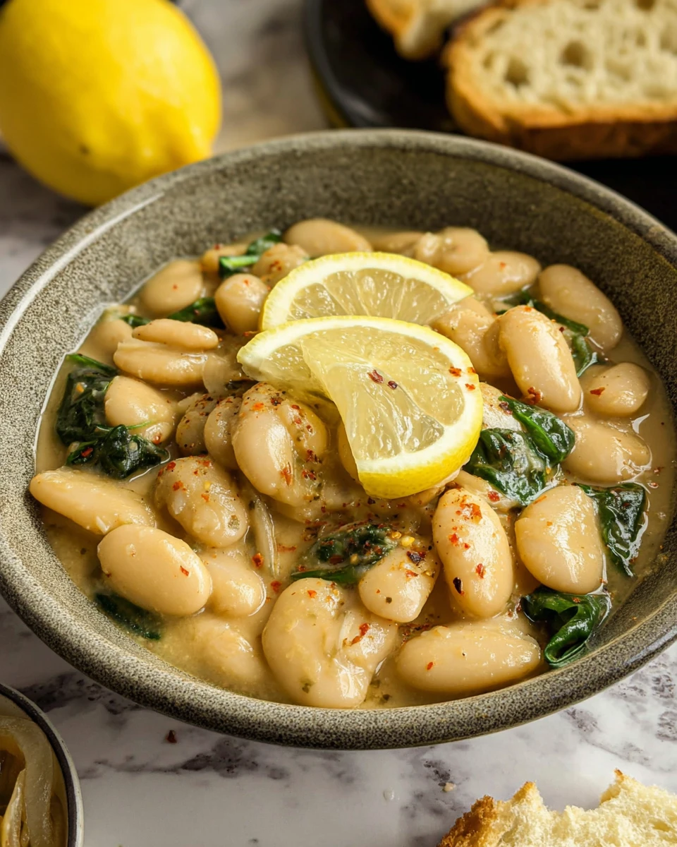 Quick Creamy Lemon Garlic Butter Beans Recipe