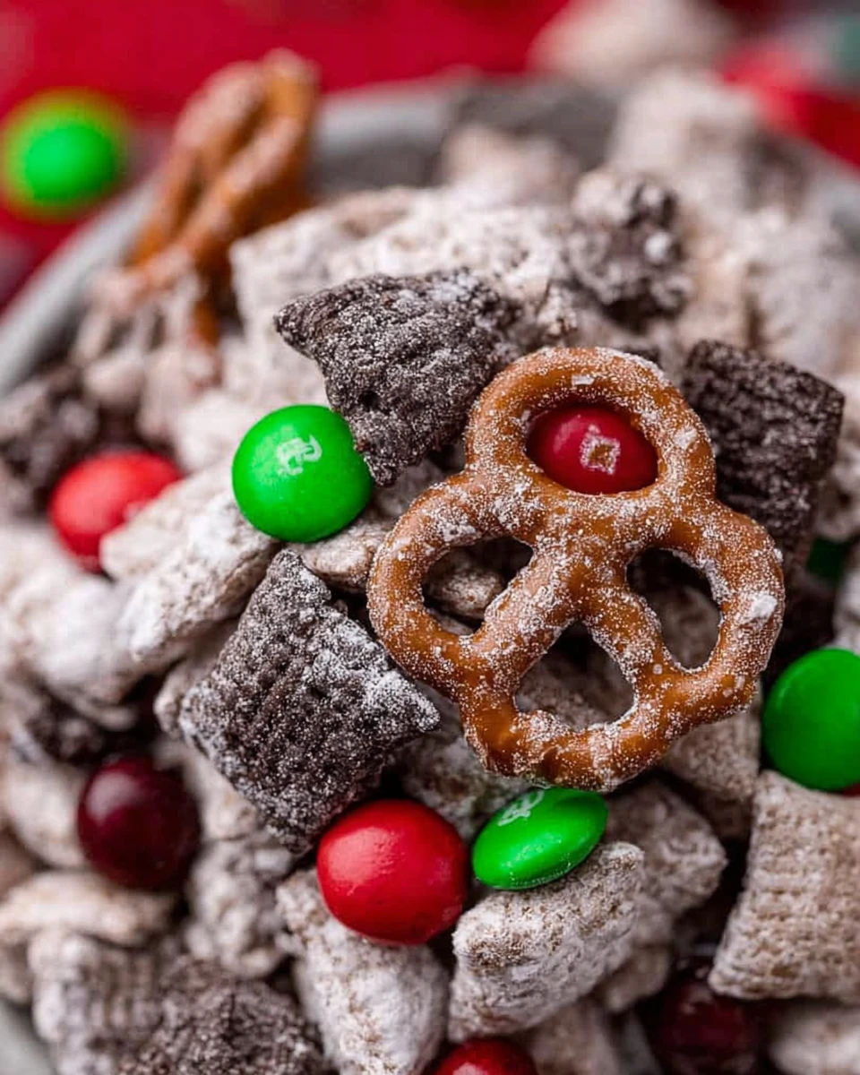 Easy Festive Christmas Muddy Buddies Recipe