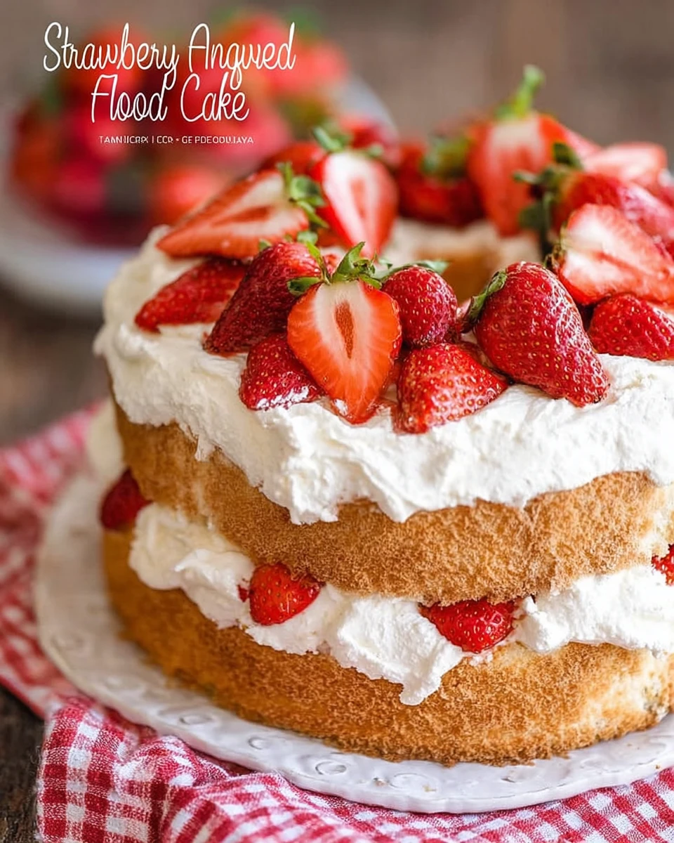 Best Strawberries And Cream Angel Food Cake Recipe