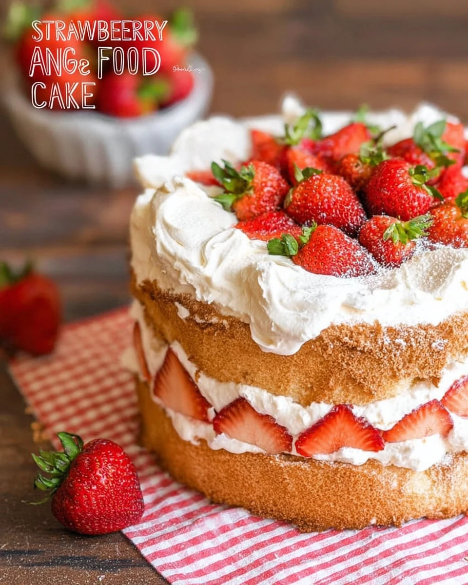 Best Strawberries And Cream Angel Food Cake Recipe