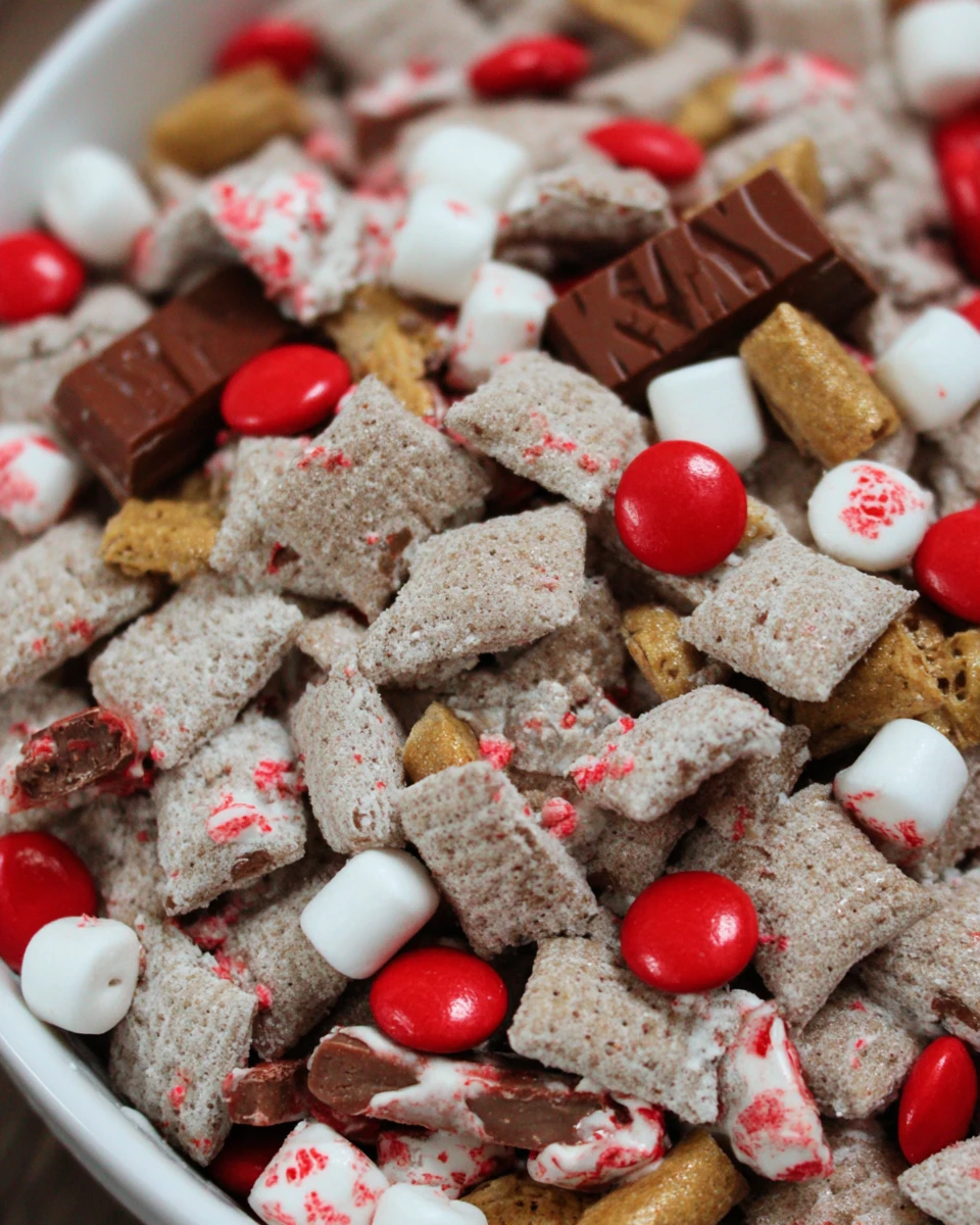 Quick Valentine's Day KIT KAT Muddy Buddies Recipe