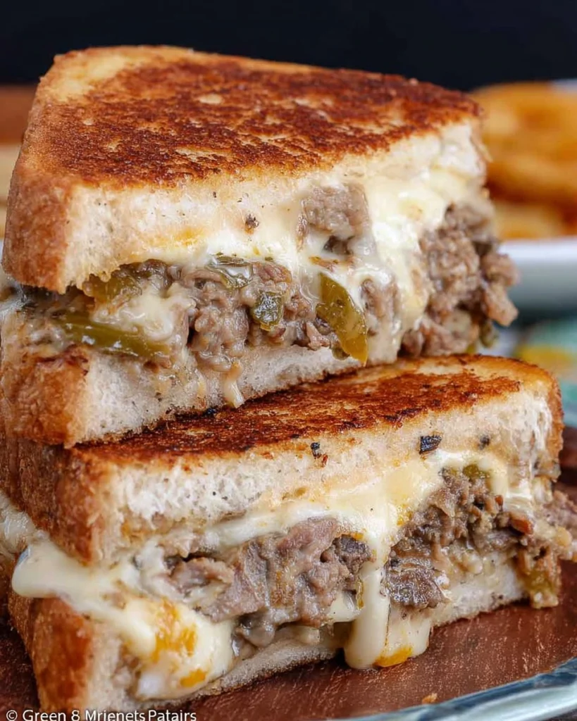 Cheesesteak Grilled Cheese Recipe